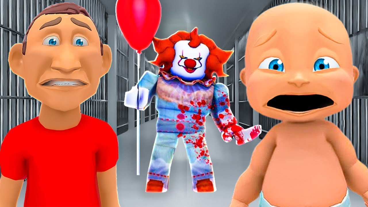 Daddy SAVES Baby From EVIL CLOWN PRISON! - YouTube