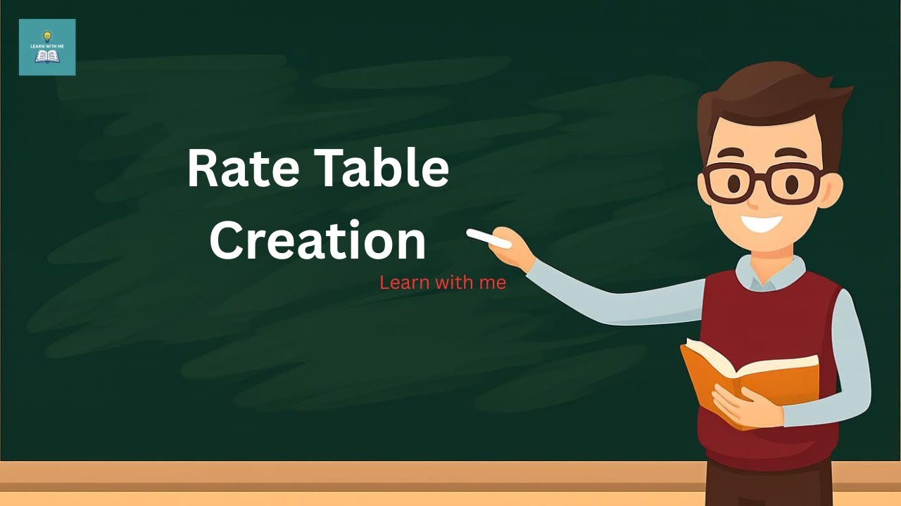 GW Rating Ratetable Creation - YouTube