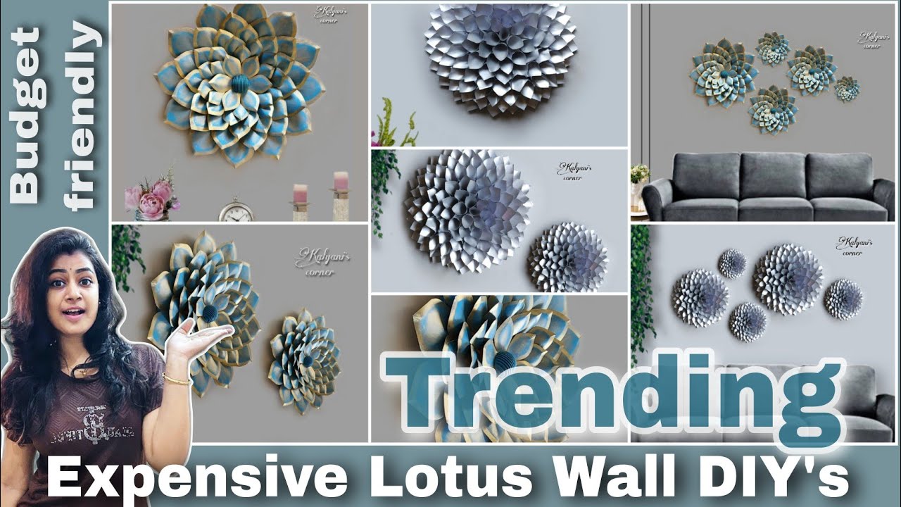 📚 Old Books Turns into 2-Expensive Lotus Wall Decor DIY's ideas ...