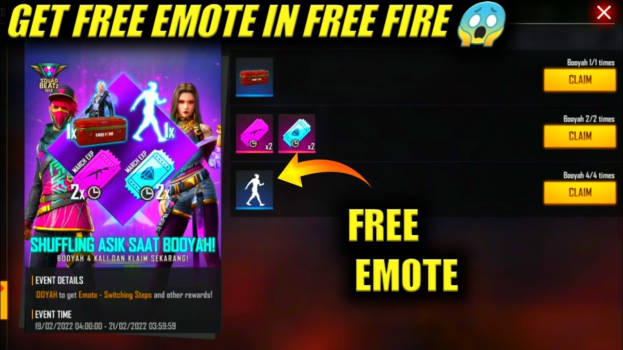 Free Shuffling Emote Free Fire | How To Get Free All Emote Free Fire ...