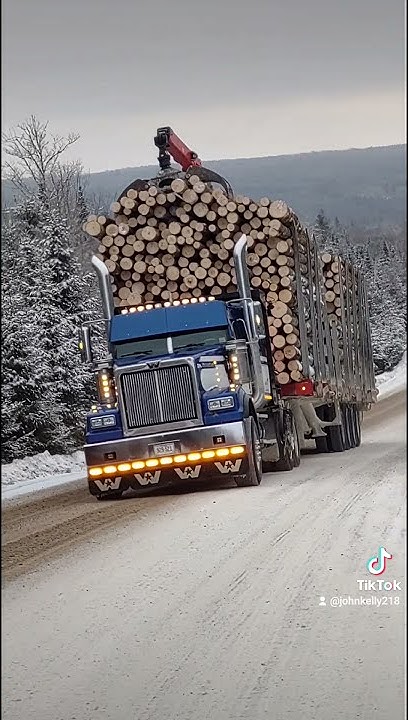 off road logging trucks in maine - YouTube