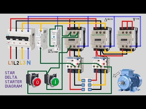 Star Delta Starter Power Connection - Working Principle - YouTube