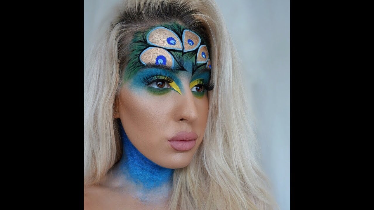 Peacock Inspired Makeup | AMC Eyeliner Gels - YouTube
