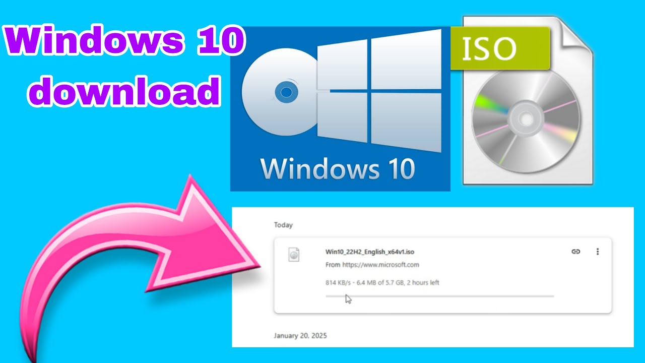 How to Windows 10 Download Disc Image ISO File 2025 - YouTube