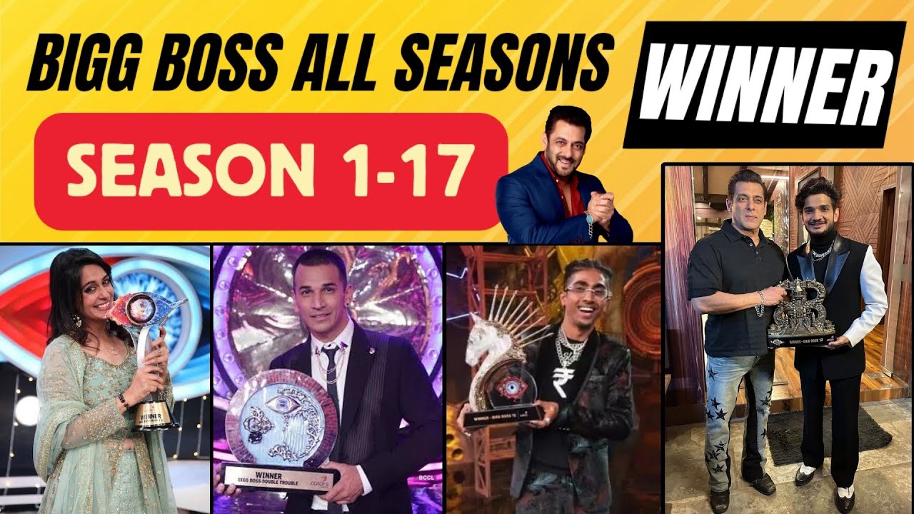 Bigg Boss All Season Winner and Price Money | Bigg Boss Winner Season 1 ...