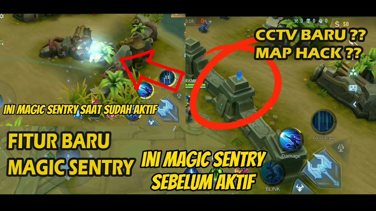 Fitur Baru Mobile Legend MAGIC SENTRY cctvnya land of down - MLBB - YouTube