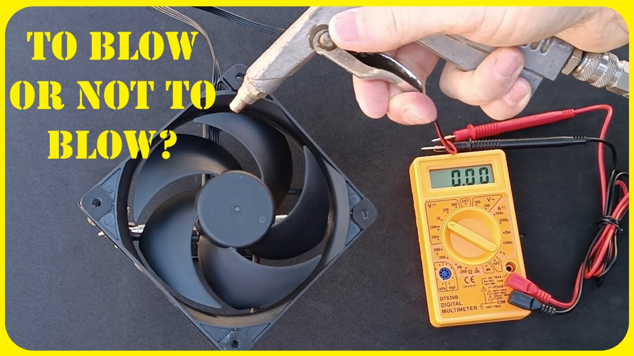 Blowing Compressed Air on a connected PC Fan is safe? - YouTube
