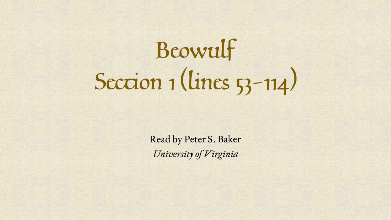 Beowulf Section 1 (lines 53–114) - YouTube