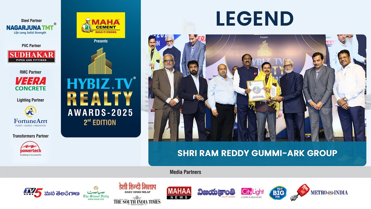 Shri Ram Reddy Gummi - ARK Group | Hybiz Tv Realty Awards 2025 - YouTube