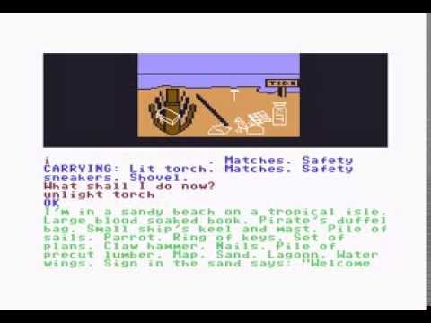 Pirate Adventure game by Scott Adams Commodore 64 walkthrough part 2 ...