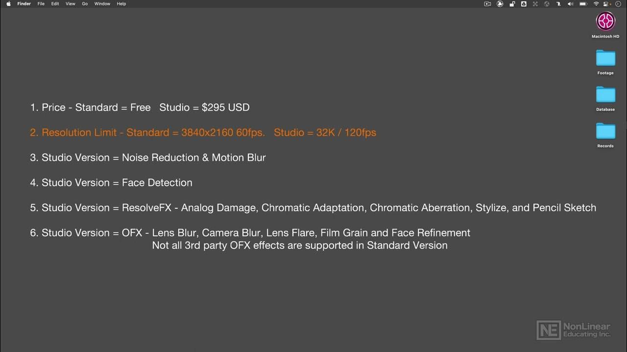 DaVinci Resolve 101: DaVinci Resolve Essential Beginners Guide - Standard vs Studio version of ...