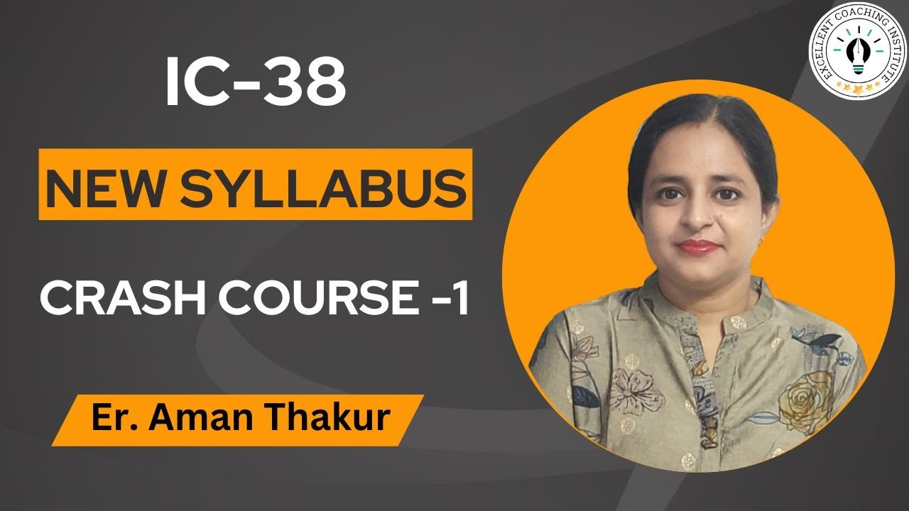 New IC-38 | Crash Course -1| Insurance Exam | New Syllabus Of IC 38 ...