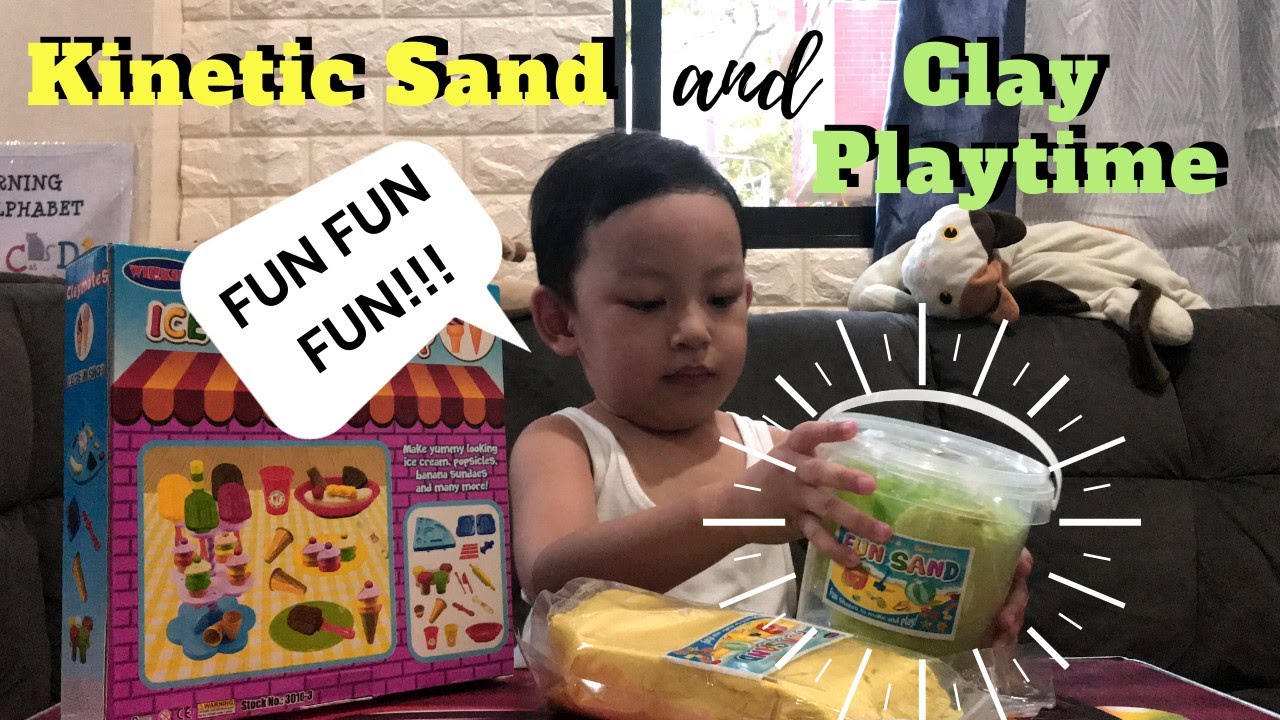 Kinetic Sand and Clay Playtime - YouTube