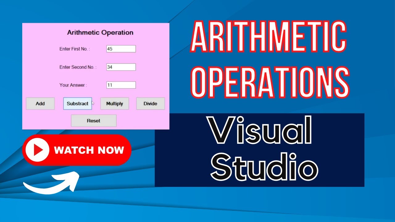 How To Do Arithmetic Operations In Visual Studio Using Textboxes And