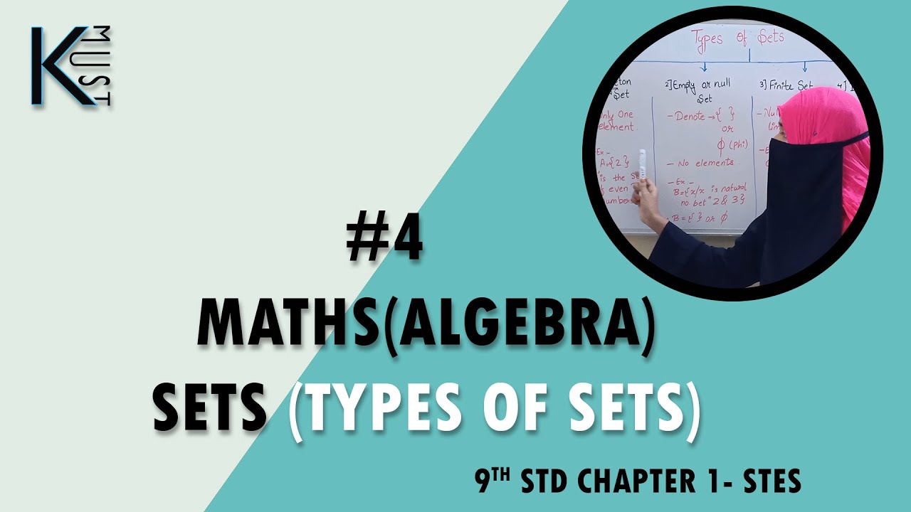 #4 MATHS (ALGEBRA) | CHAP-1: SETS (TYPES OF SETS) | FOR 9th STD. - YouTube