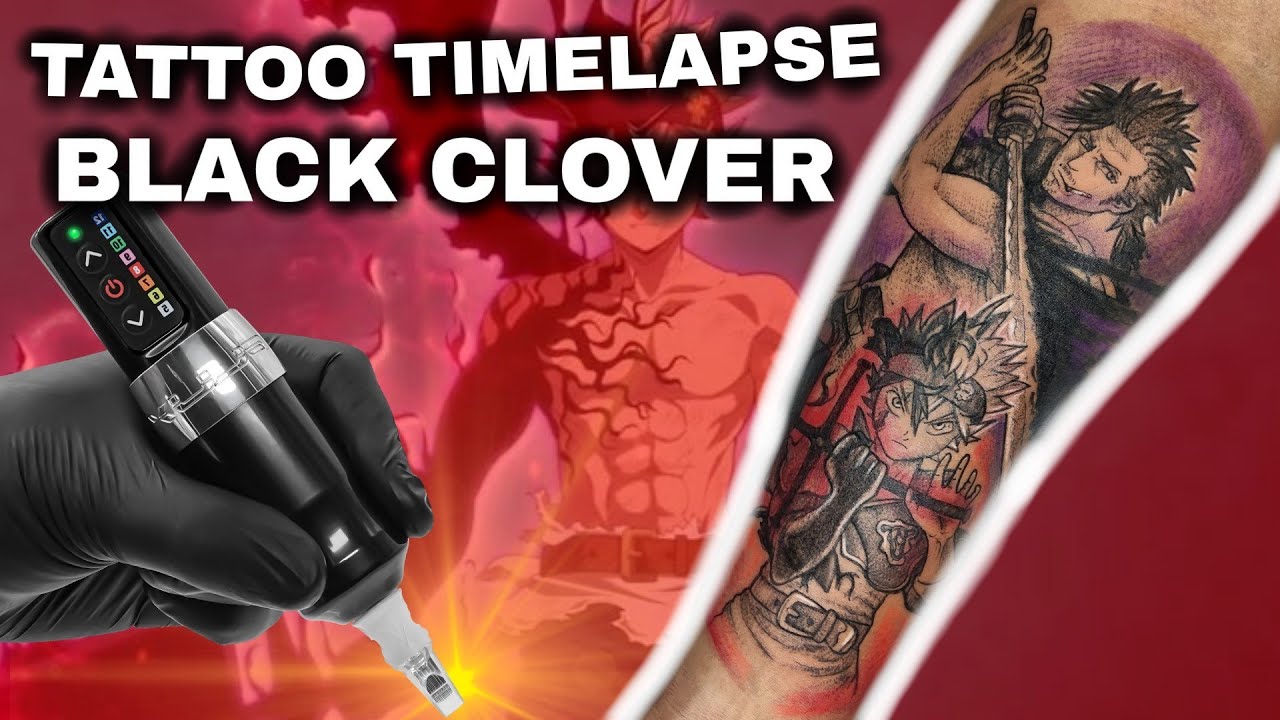 Tattoo Timelapse - YAMI e ASTA (BLACK CLOVER) - YouTube