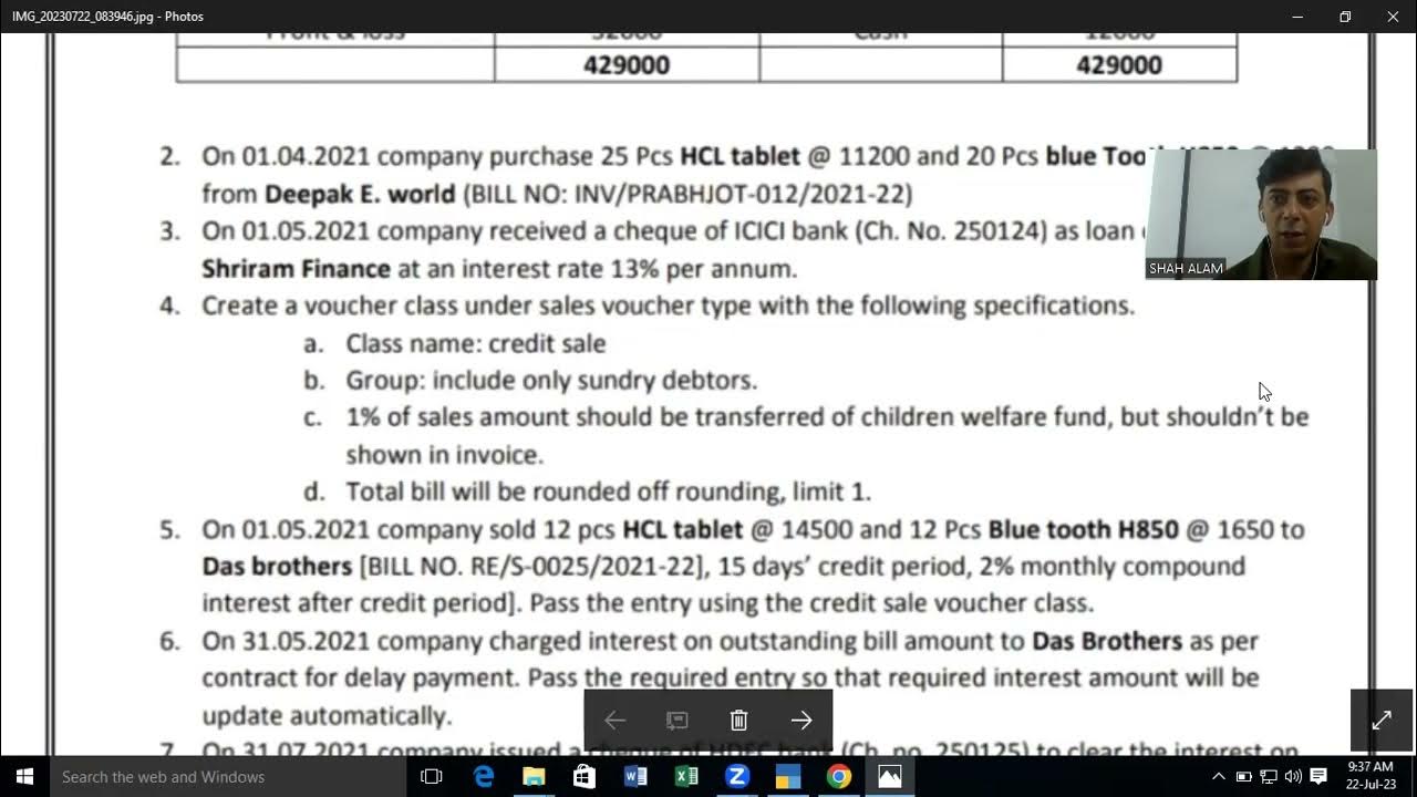 Tally Prime Assignment- How to Calculate Interest Receivable and Payable in Tally Prime Tutorial ...