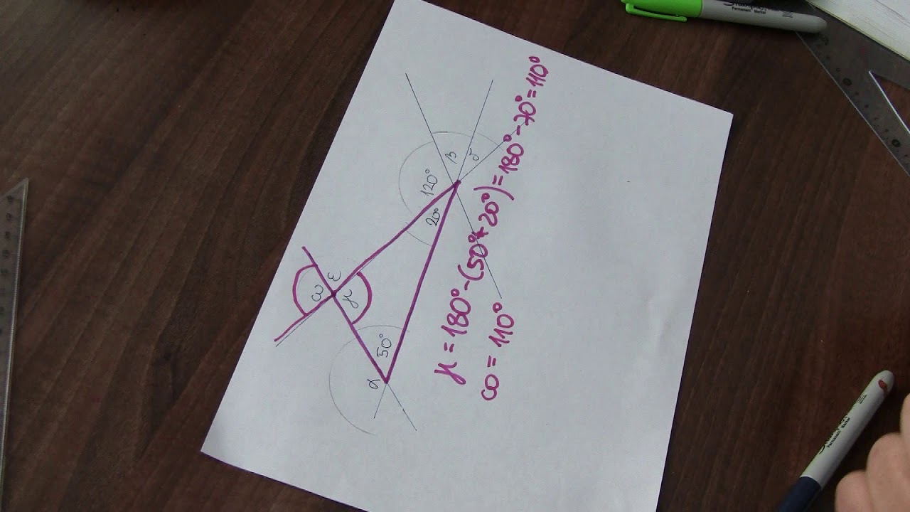 Uhly -susedné, vrcholové, striedavé, súhlasné - príklad č. 4 - YouTube