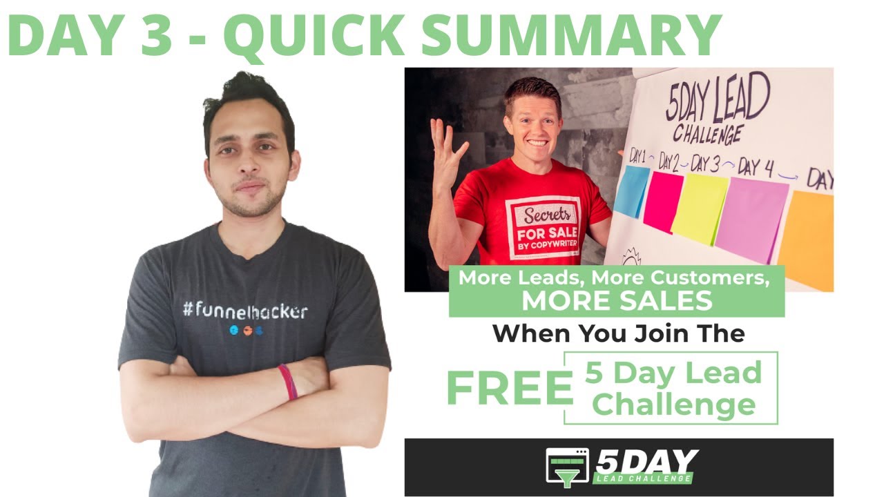 Day 3 Of 5 Day Lead Challenge Summary | Creating Lead Magnet in ...