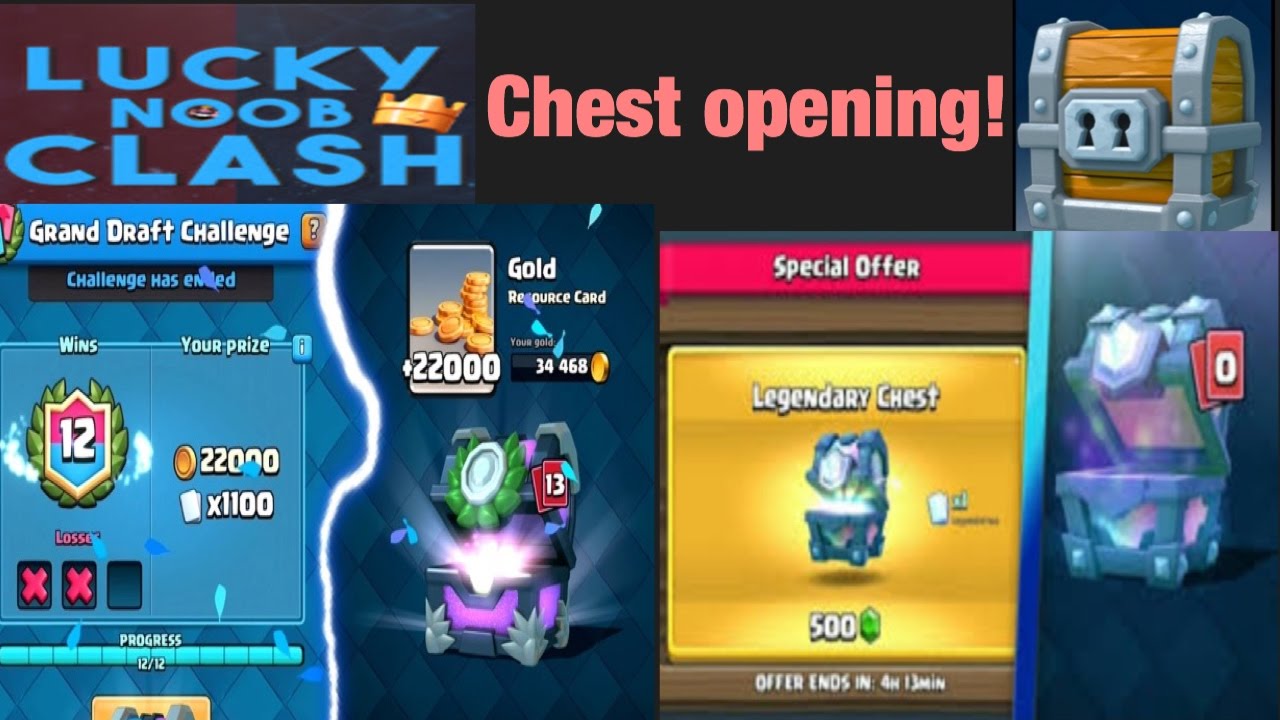 LEGENDARISCHE KIST+ 12 WINS DRAFT CHALLENGE+ GIANT CHESTClash Royale ...