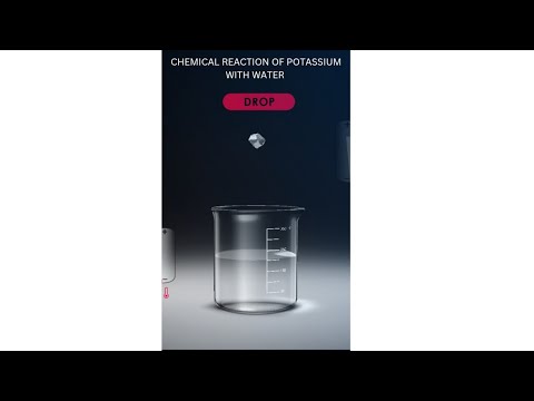 Chemical reaction of Potassium in Water - YouTube
