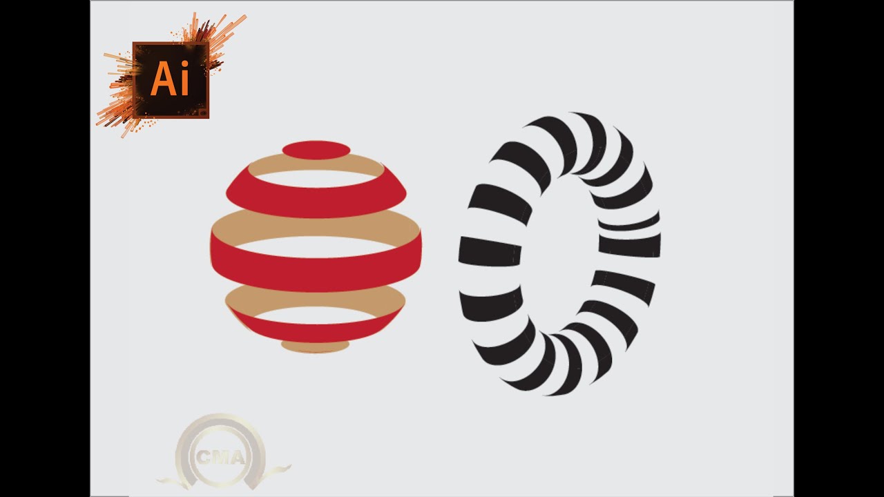 Striped 3D Shapes Tutorial | Adobe Illustrator - YouTube