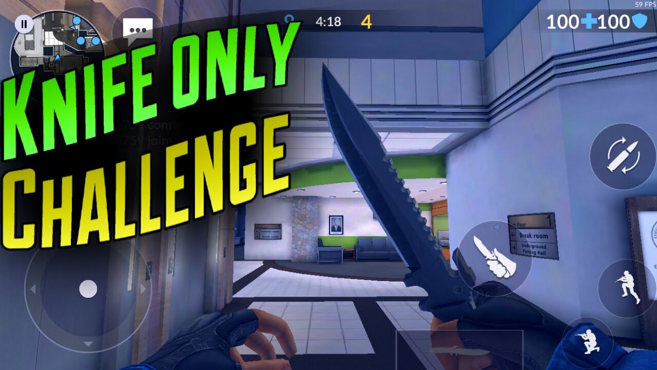 Knife only challenge [Critical ops] - YouTube