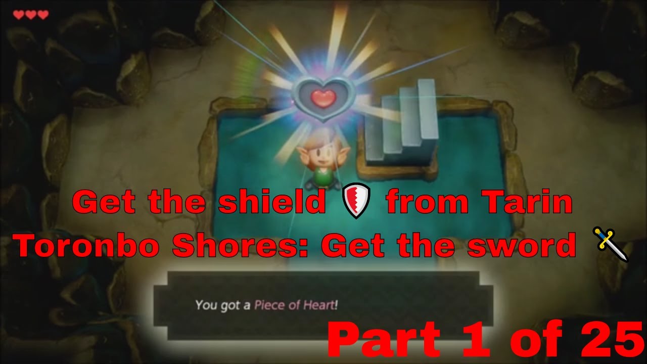 The Legend of Zelda: Link's Awakening - Getting the Shield & Sword ...