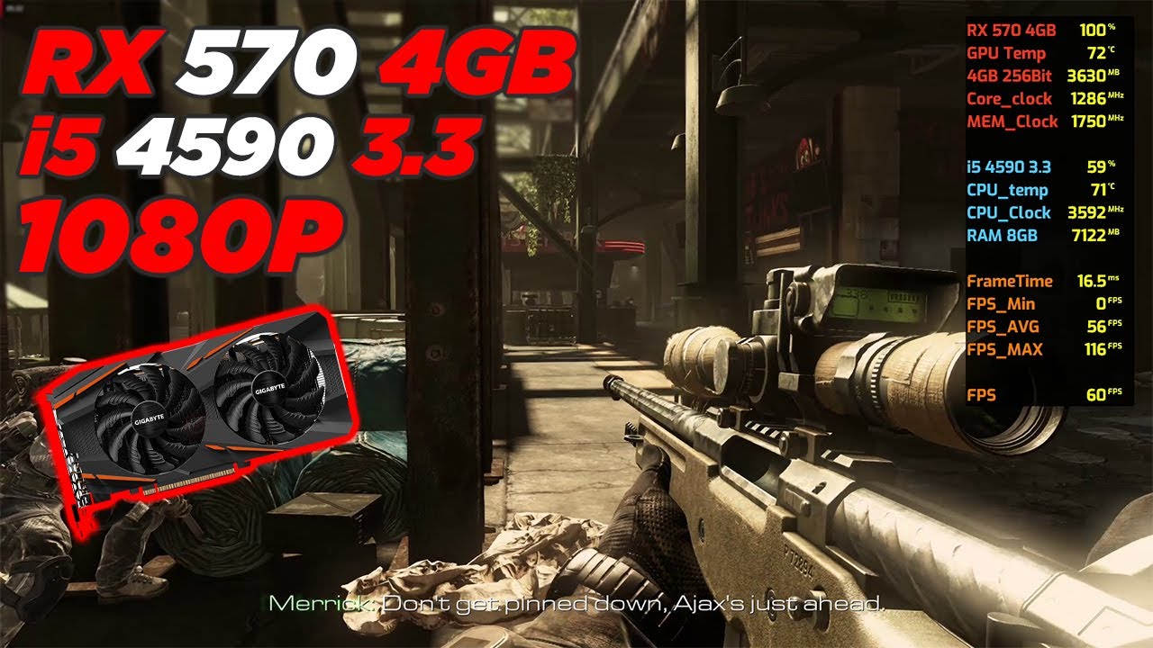 Call of Duty Ghosts - RX 570 4GB - i5 4590 - 8GB Ram - 1080p - YouTube