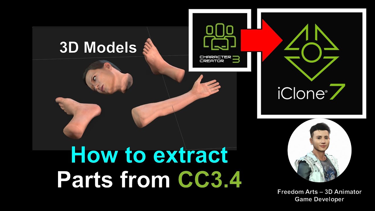 How To Extract Body Parts From Cc3 4 And Iclone 7 Character Creator 3