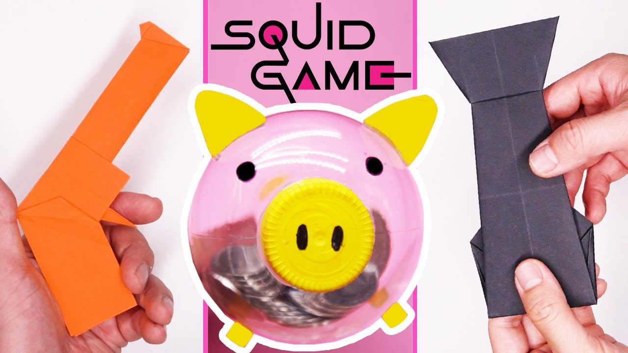 DIY GAMES SQUID TOY || Squid Game Money Piggy Bank | Squishy Squid Tie ...