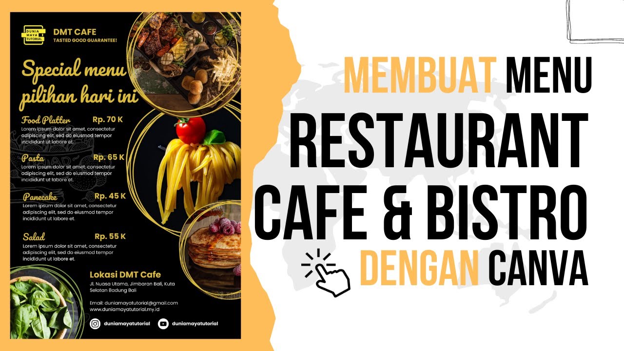 Desain Menu F&B: Membuat Menu A4 untuk Restaurant, Bistro & Cafe Dengan ...