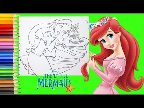 Coloring Disney Princess Ariel The Little Mermaid - Coloring Pages for kids