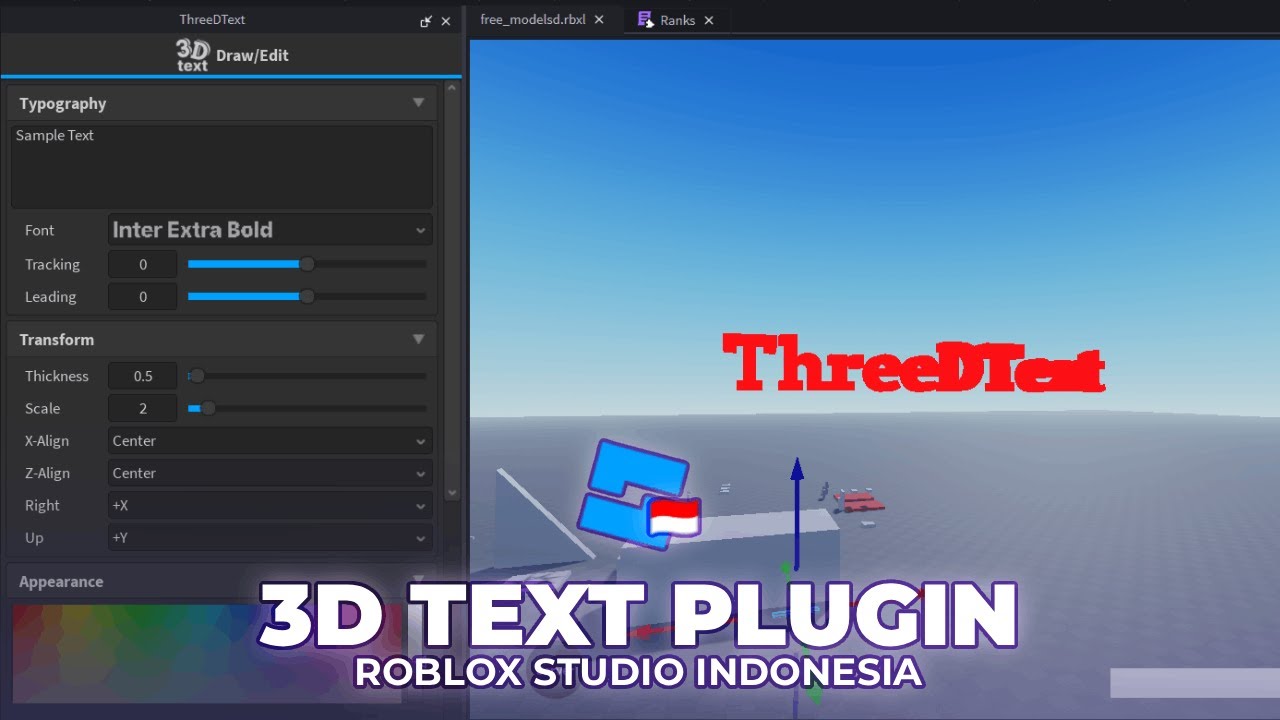 3D TEXT PLUGIN | Roblox Studio Indonesia - YouTube