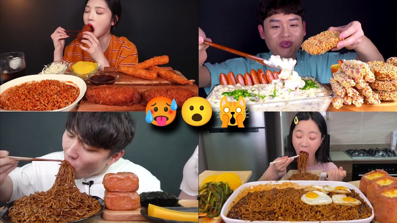 Mukbangers eating like it's the END of the world (big bites) 2X SPEED ...