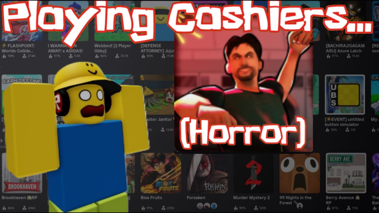 Playing A Horror Game... (CASHIERS) - ROBLOX - YouTube