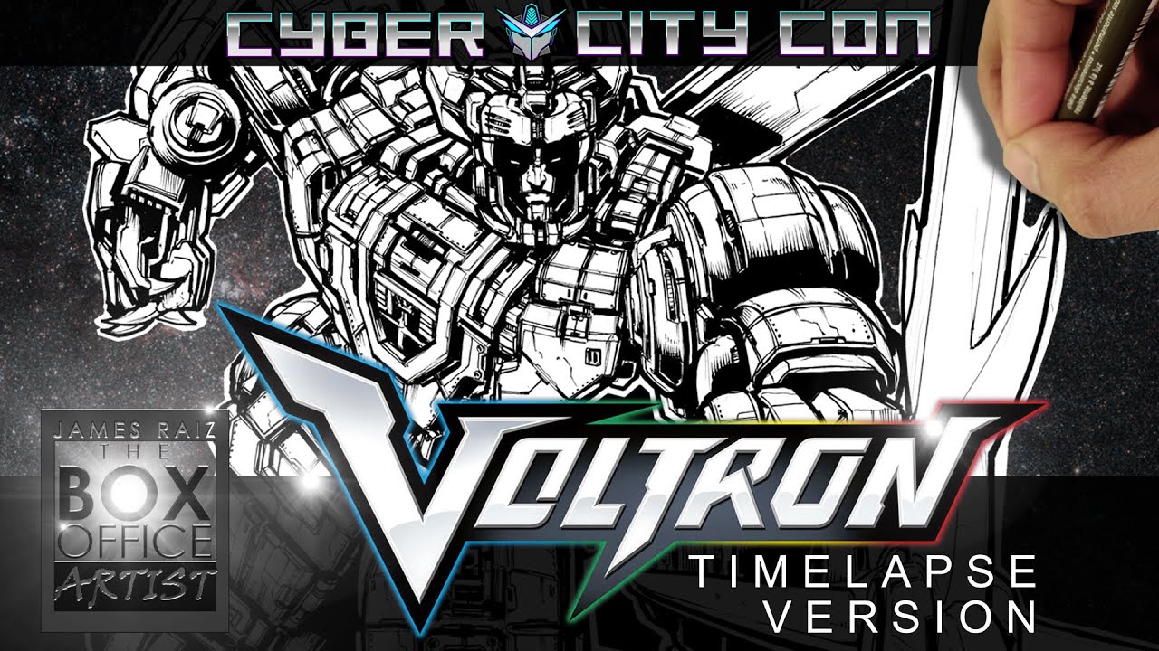 DRAWING VOLTRON - TIMELAPSE - CYBER CITY CON - YouTube