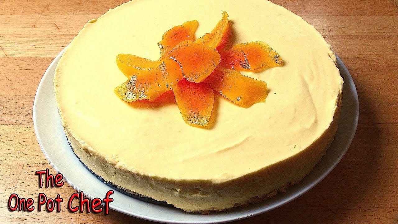 No Bake Mango Cheesecake | One Pot Chef - YouTube
