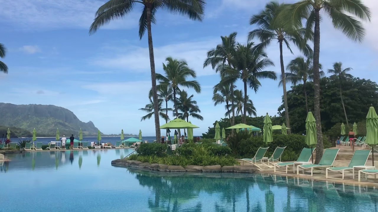 The swimming pool at St Regis Princeville Resort. Kauai, Hawaii - YouTube