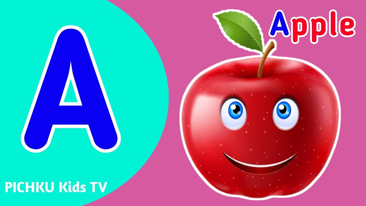 A for apple | PICHKU Kids TV | A for apple Z tak | a for apple b for ...