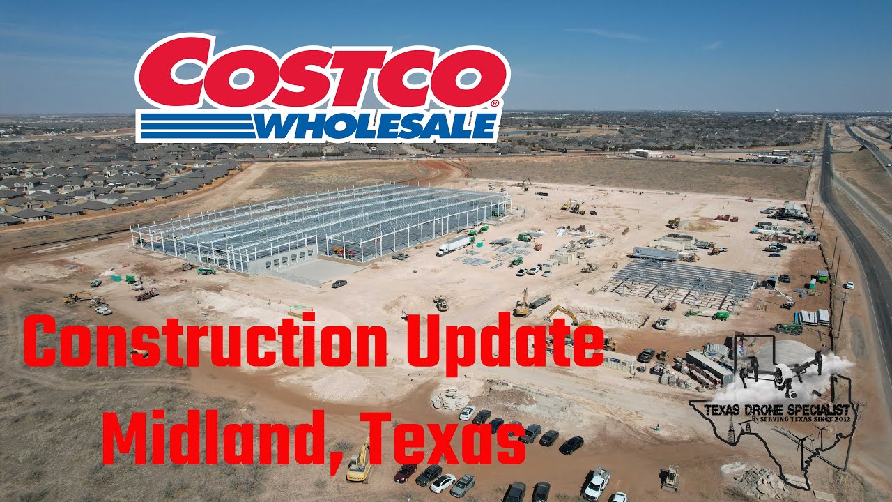Costco Construction Update | Midland Texas | 2-21-25 | Drone View - YouTube