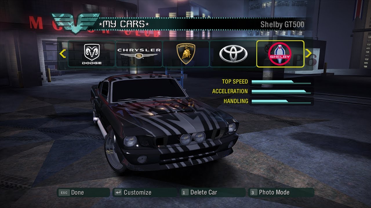 Need for Speed: Carbon — Shelby GT500 (Sal) - YouTube