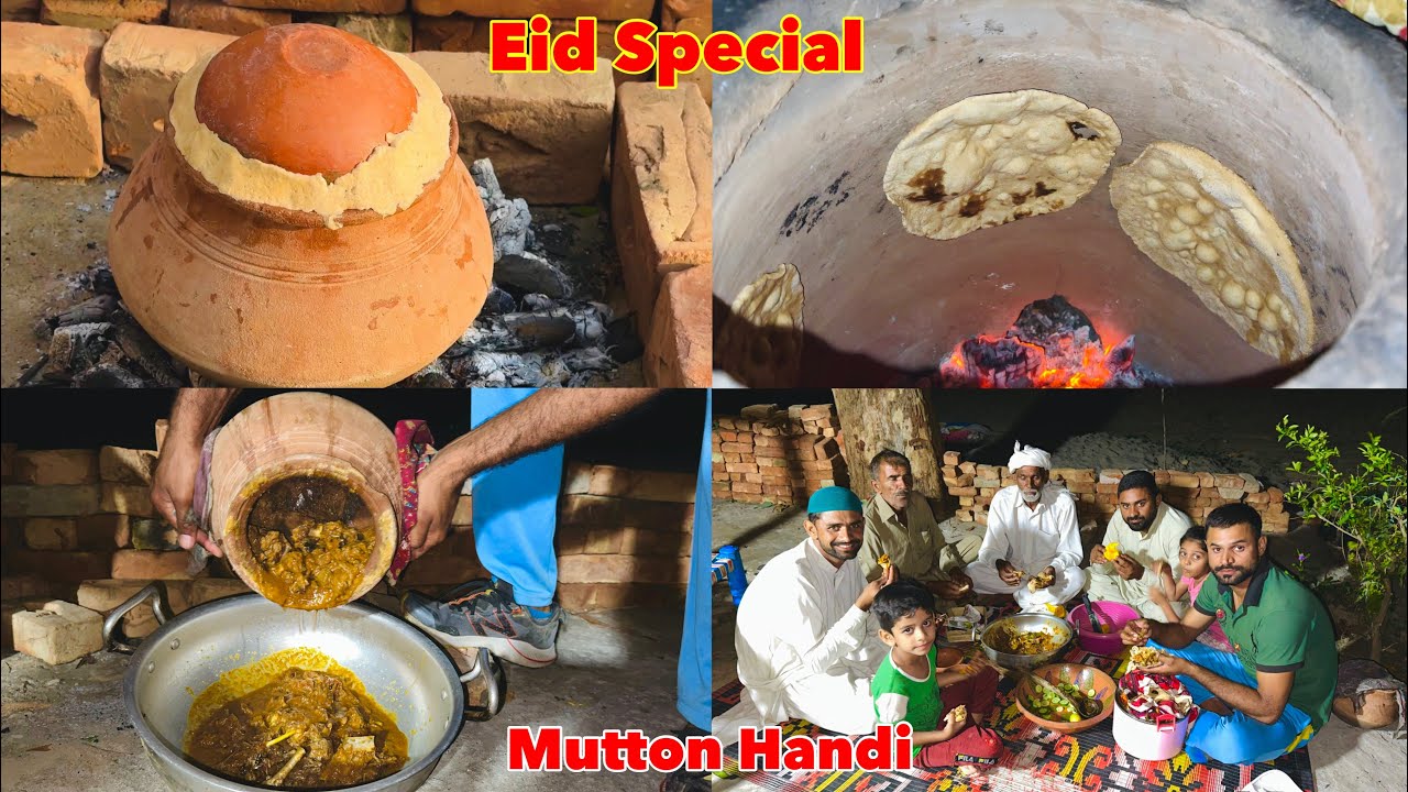 Mutton handi & Tandoori Roti | Eid Special Dum mutton handi | mutton ...