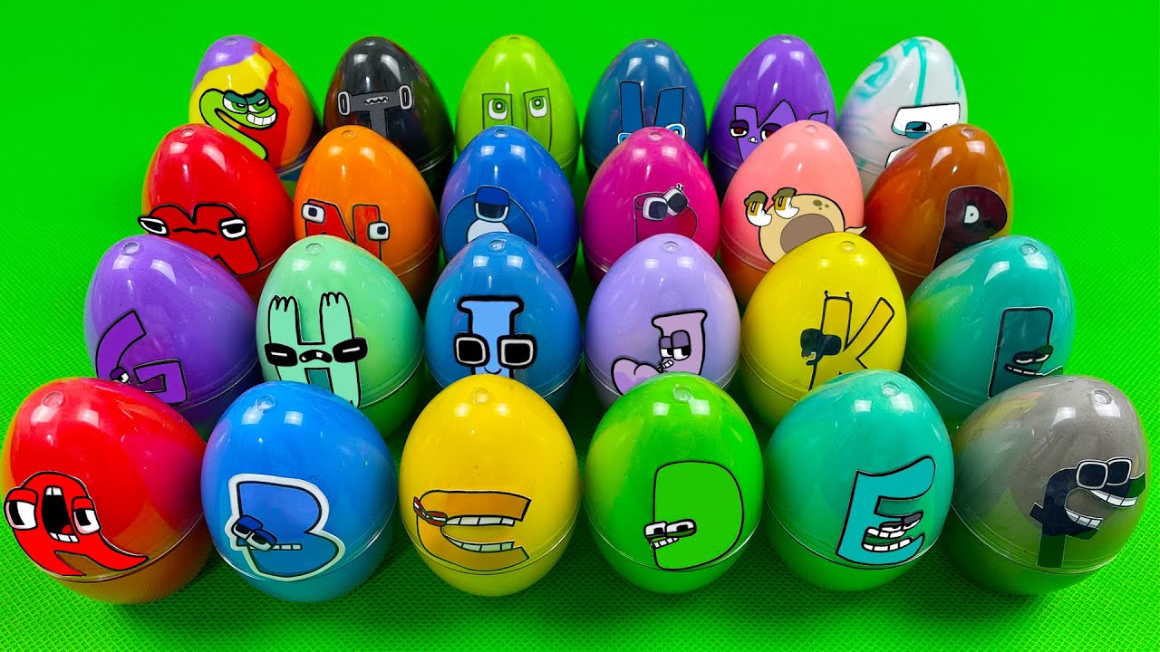 Alphabet Lore – Looking A-Z Slime With Mini Dinosaur Eggs Coloring ...