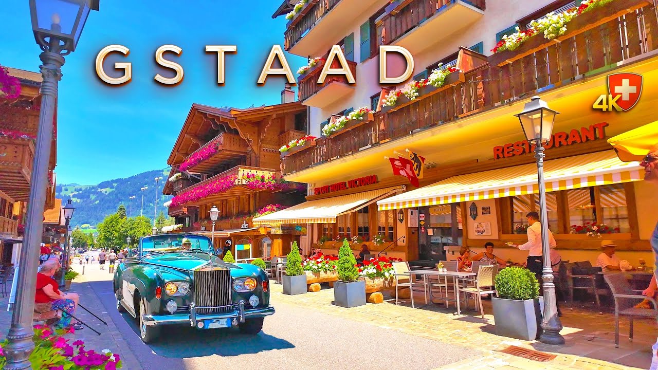 Switzerland GSTAAD 📍 Glamorous Alpine village / Luxury shopping street ...
