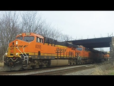BNSF 8355 w/ ET44C4 Leads a Z-Train, 12/11/15 - YouTube