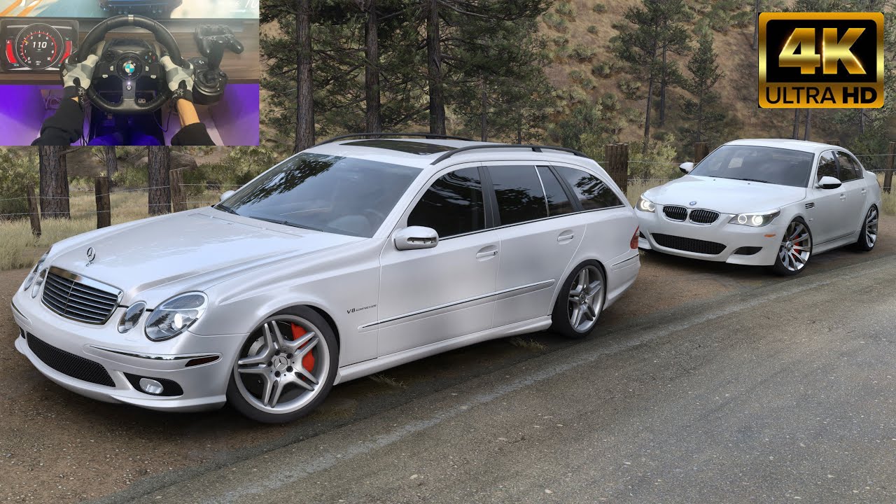 BMW E60 M5 & E55 AMG / Forza Horizon 5 / Steering Wheel Gamplay - YouTube