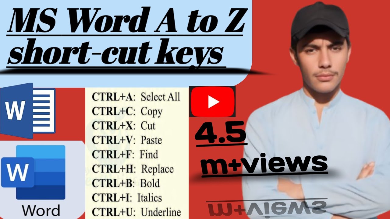 "MS Word Shortcut Keys A to Z | Complete Keyboard Shortcuts Tutorial ...
