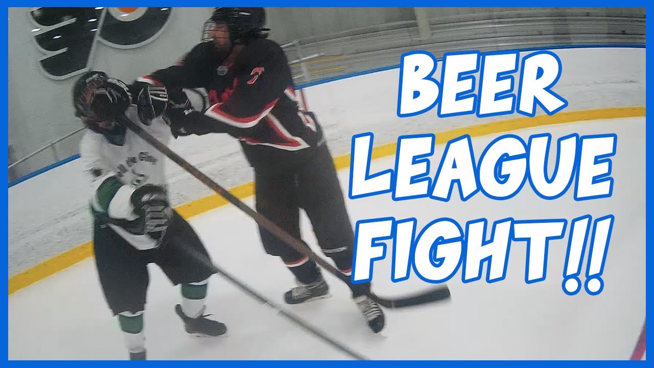 FIGHT in Beer League and a Penalty Minutes Record - YouTube