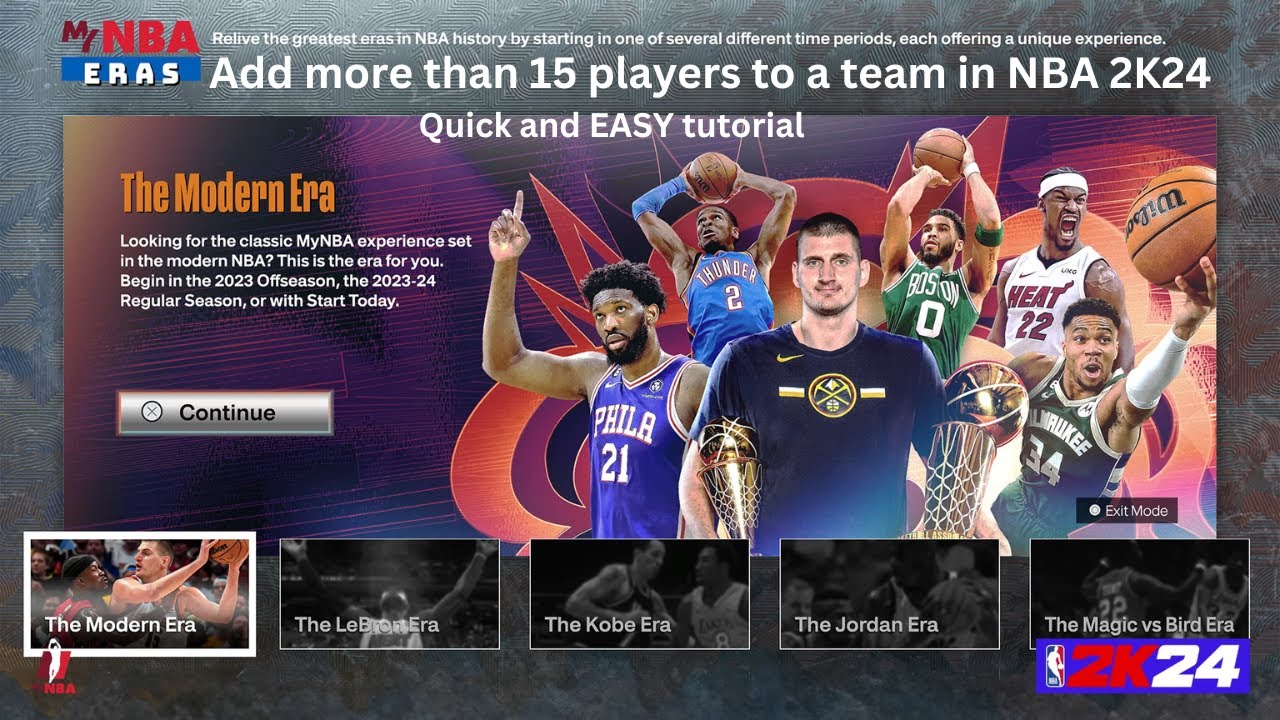 Add more than 15 standard players to any roster in NBA 2K24 with this ...